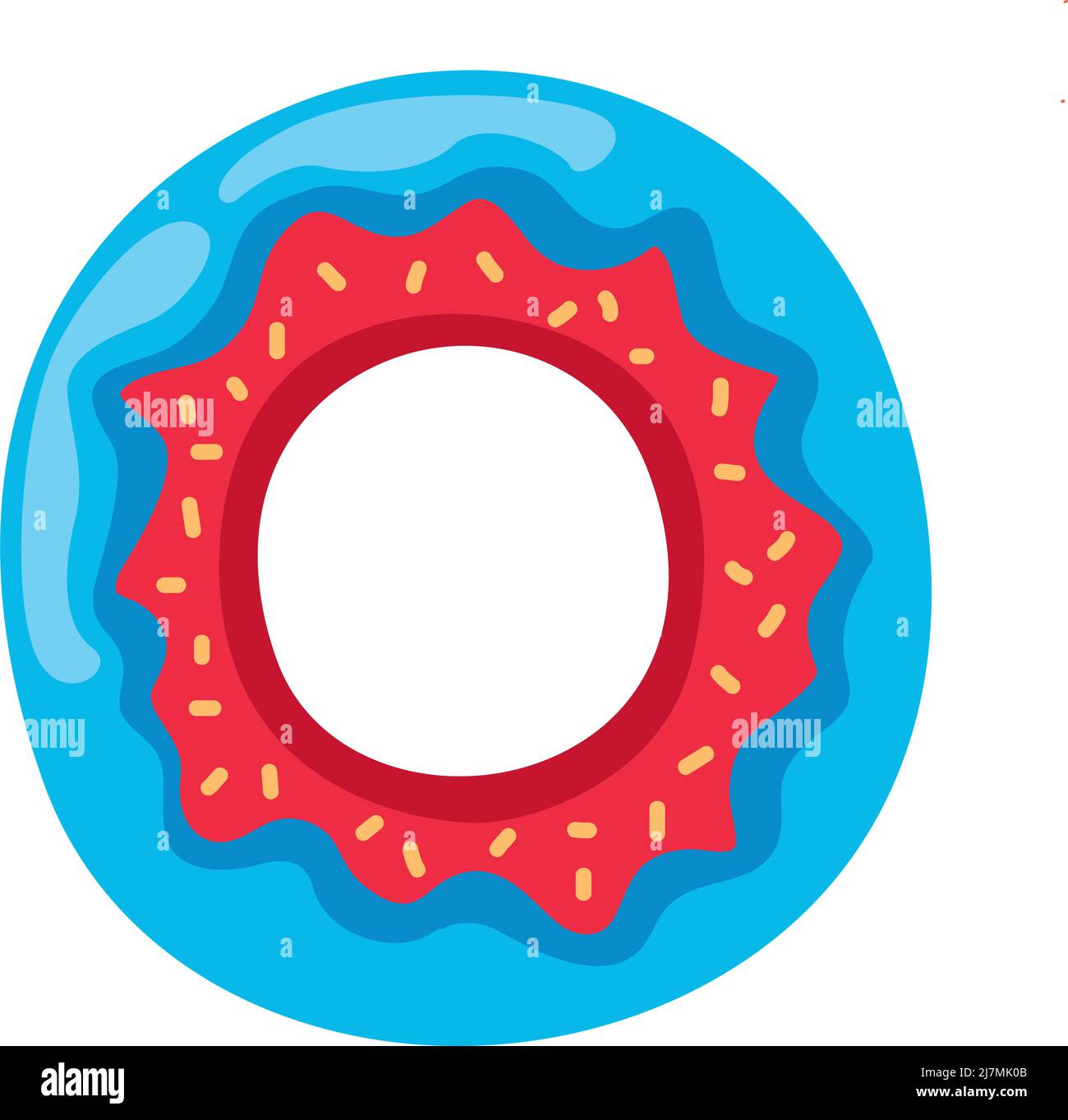 donut float lifeguard summer icon Stock Vector Image & Art - Alamy