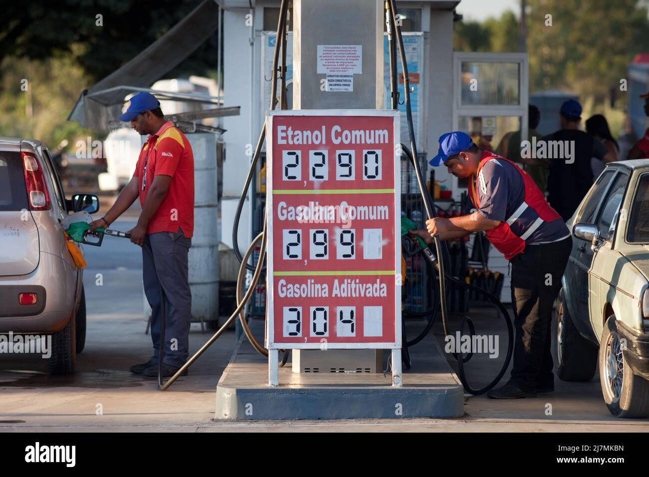 Brazil, Minas Gerais, gasstation where alcohol or ethanol is sold as ...