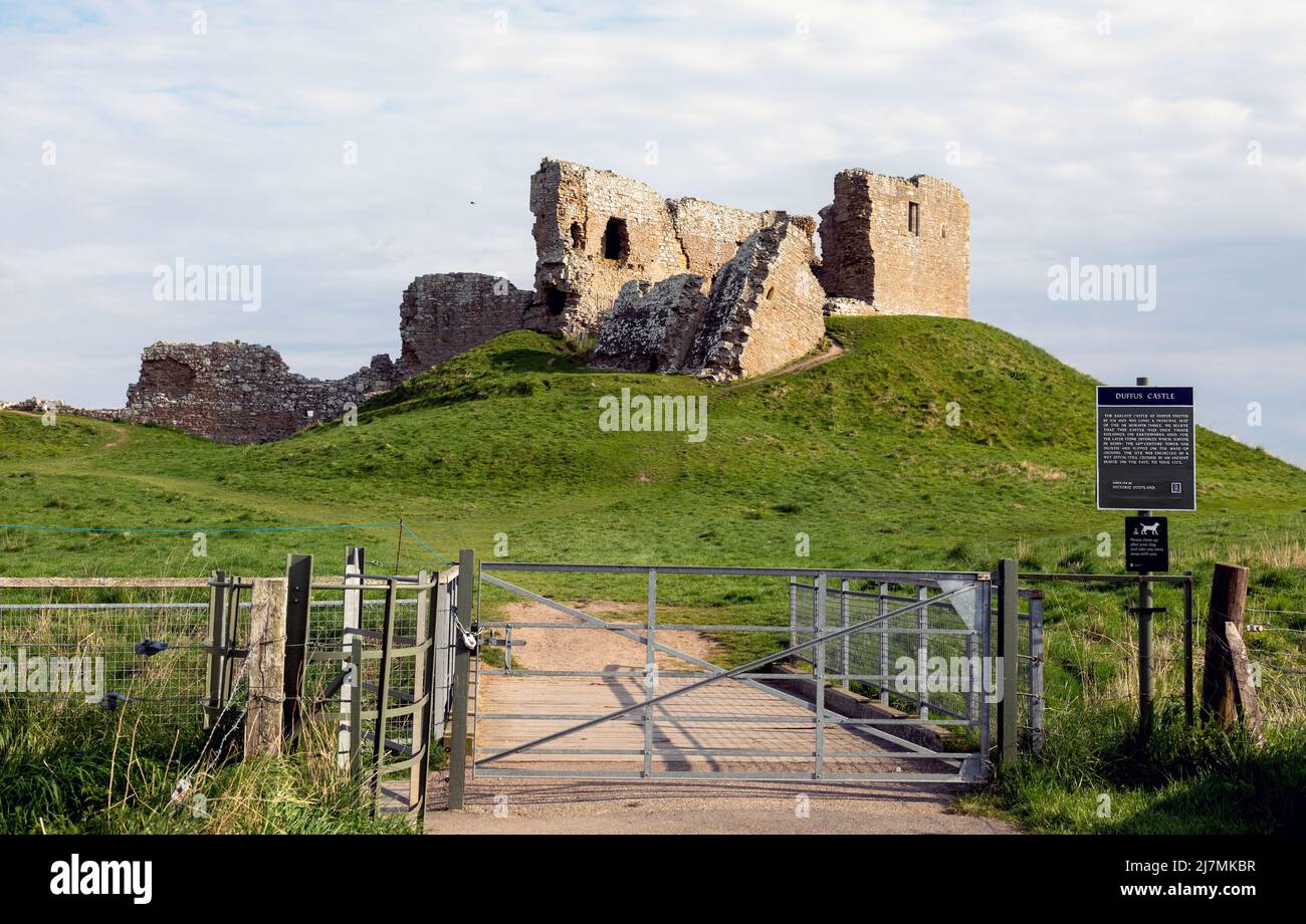 Duffus Castle Morayshire Scotland Stock Photo - Alamy