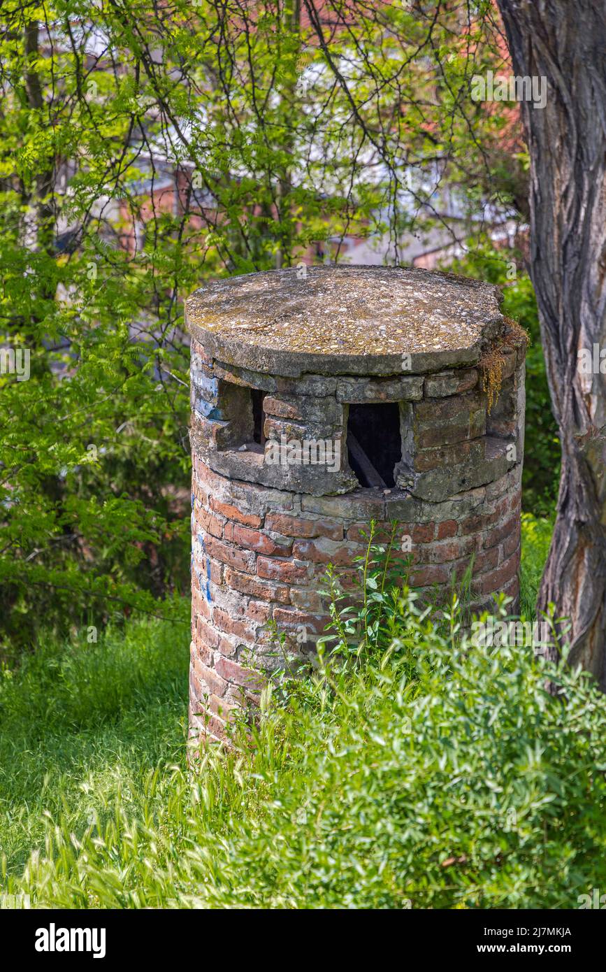 Old Bricks Watchtower Structure at Hill in Woods Stock Photo - Alamy