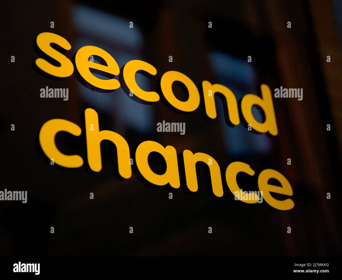 Second Chance, Second Chance, Lettering On A Window. The Second Chance ...