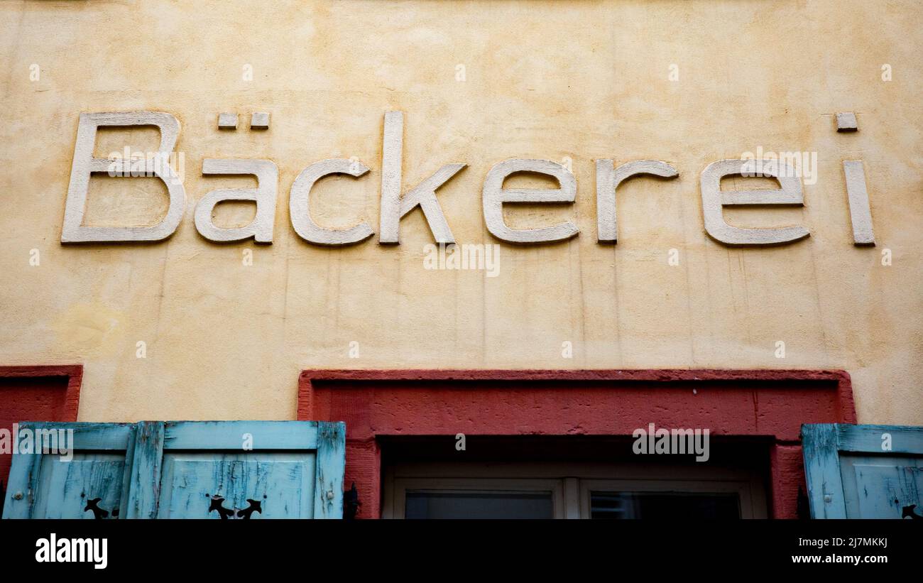 Bakery, Writing Above A Bakery, Small Bakery Stock Photo - Alamy