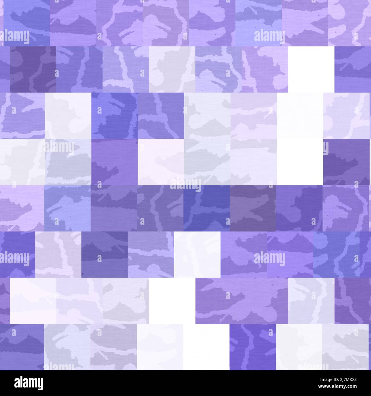 Random patchwork purple mosaic pixel grid seamless pattern. Modern ...