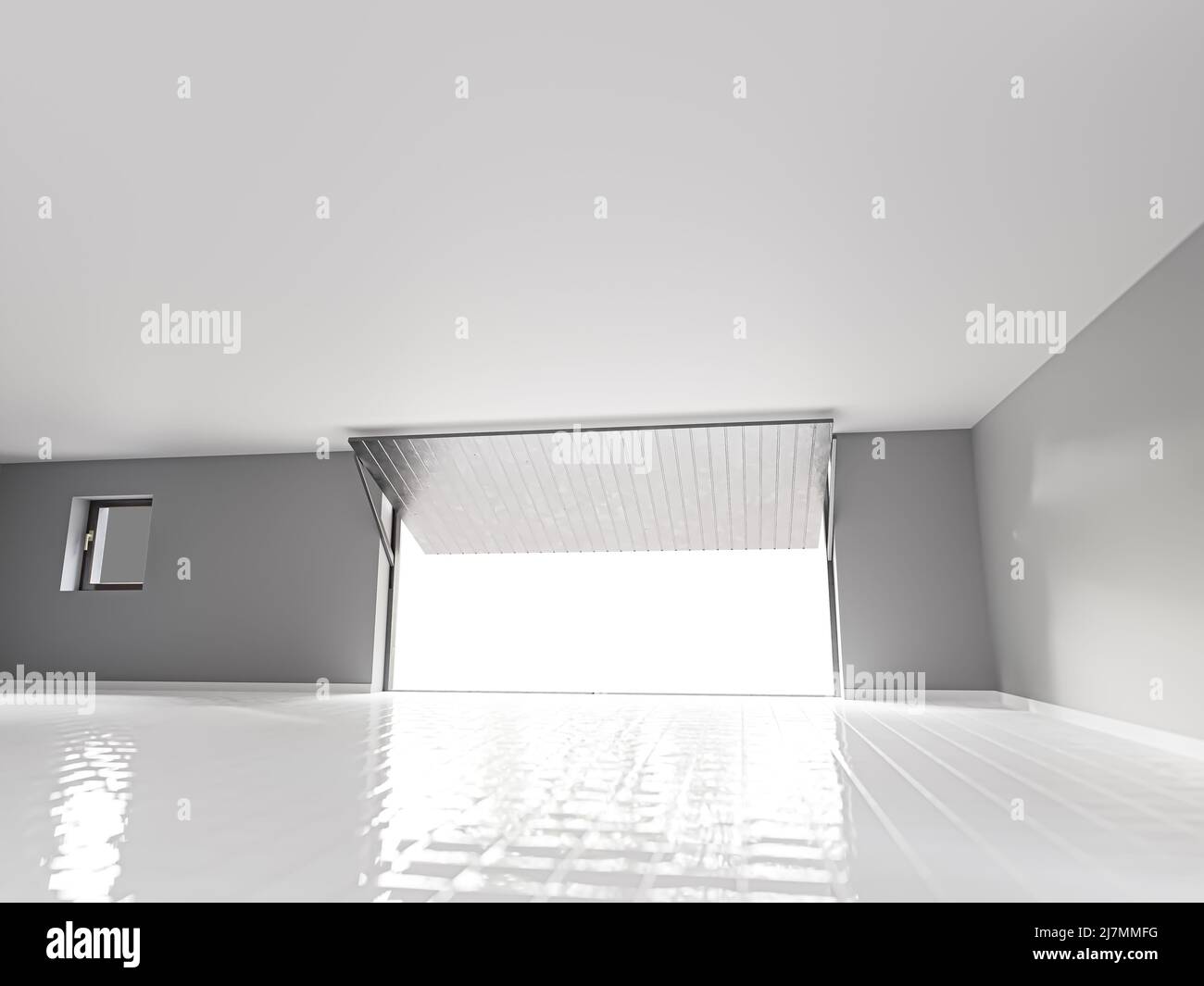 Self Storage unit with open metal door 3d illustration Stock Photo - Alamy