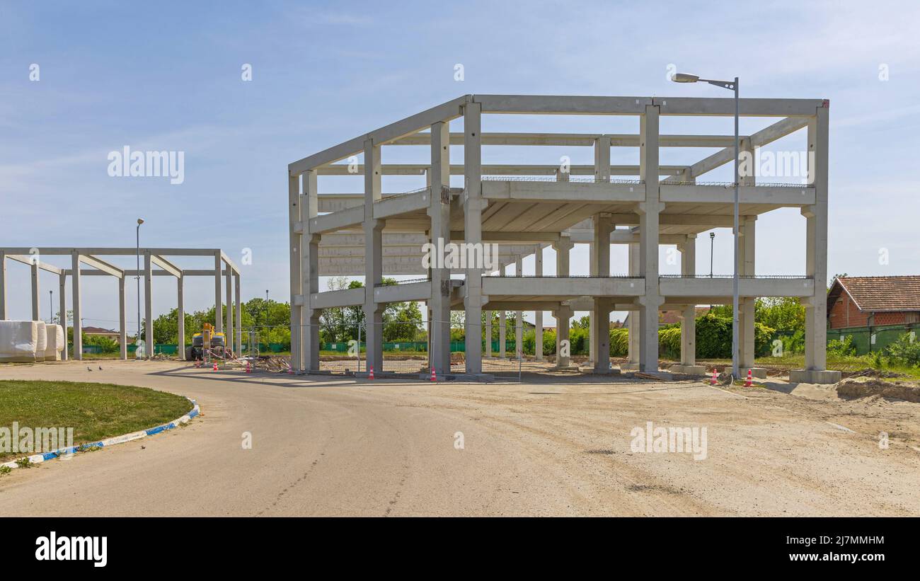 Modular Precast Concrete Construction Building Warehouse Structure Stock Photo - Alamy
