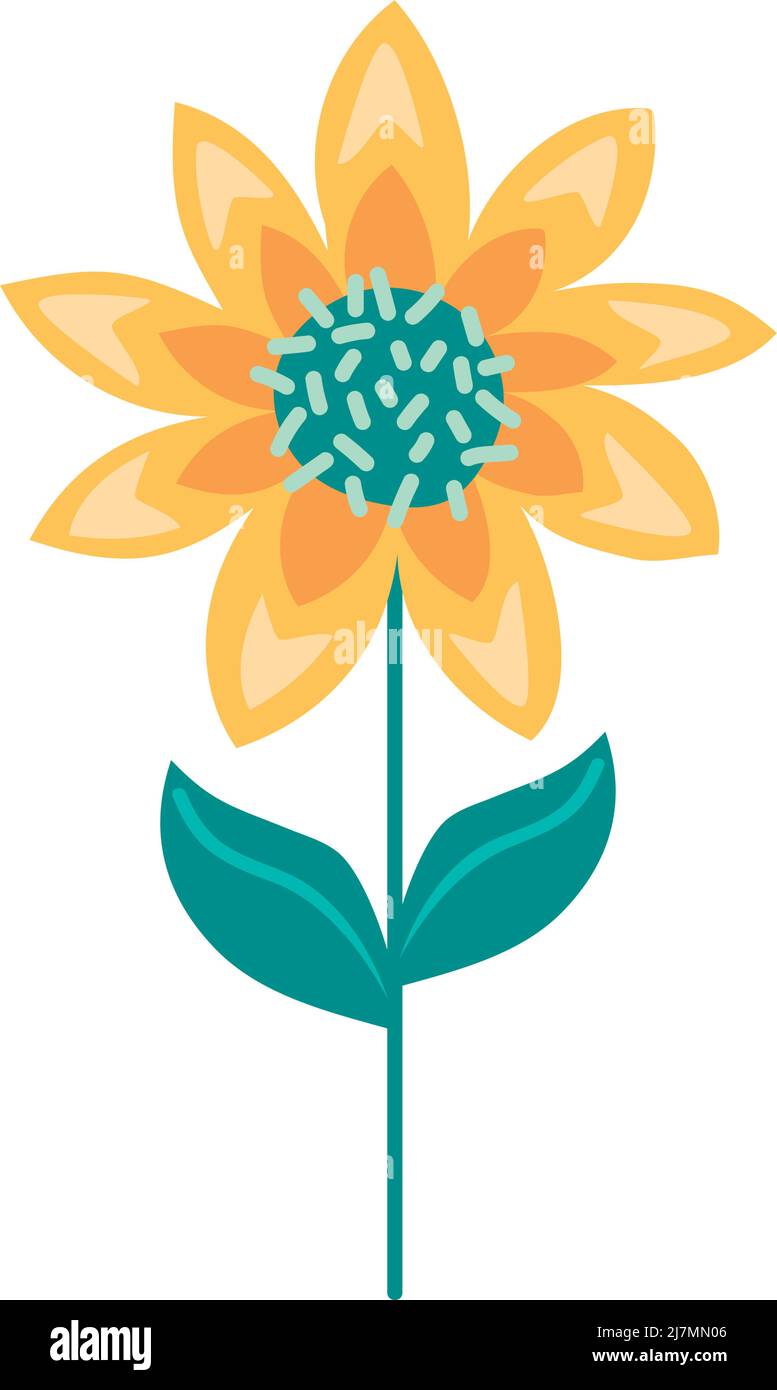 cute sunflower plant nature icon Stock Vector Image & Art - Alamy
