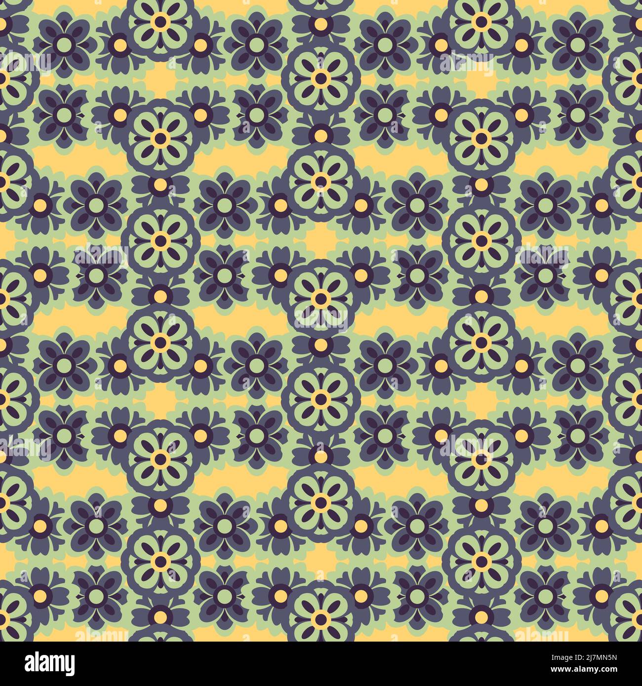 Abstract seamless flower pattern. Repeat pattern. Vector illustration ...