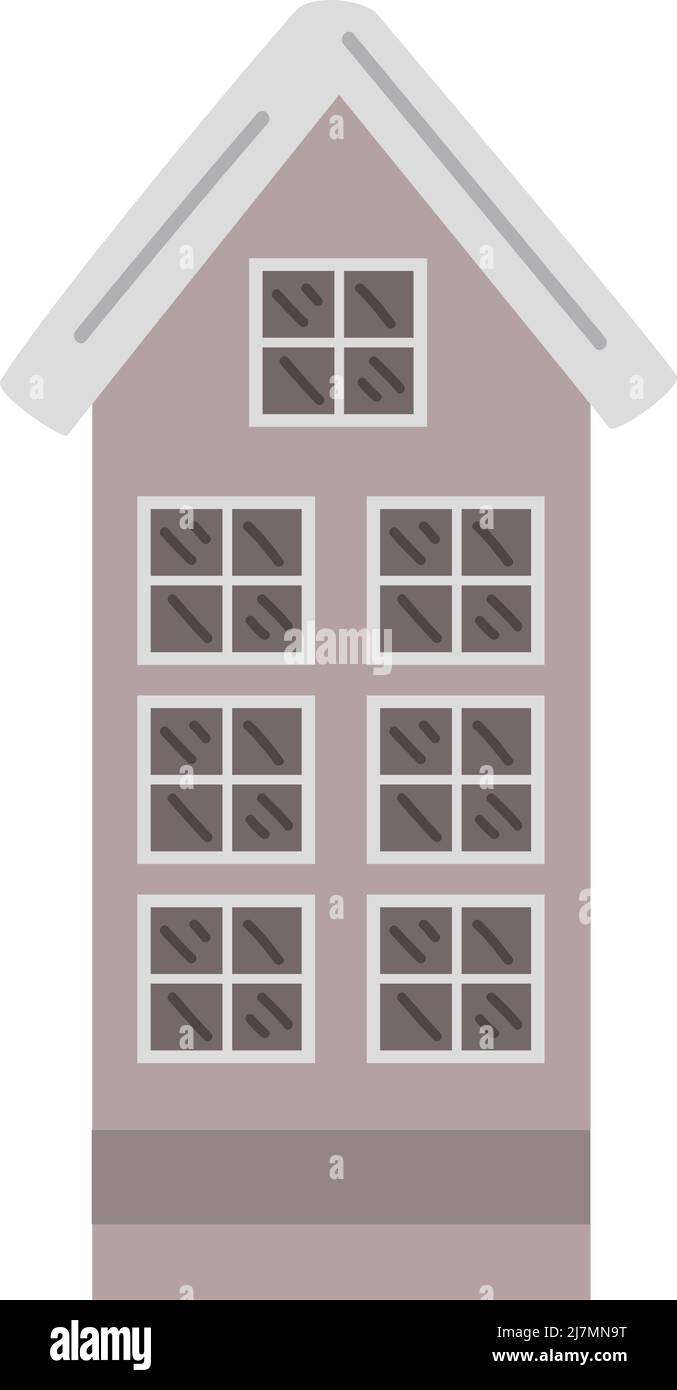 Beige building with windows Stock Vector Images - Alamy