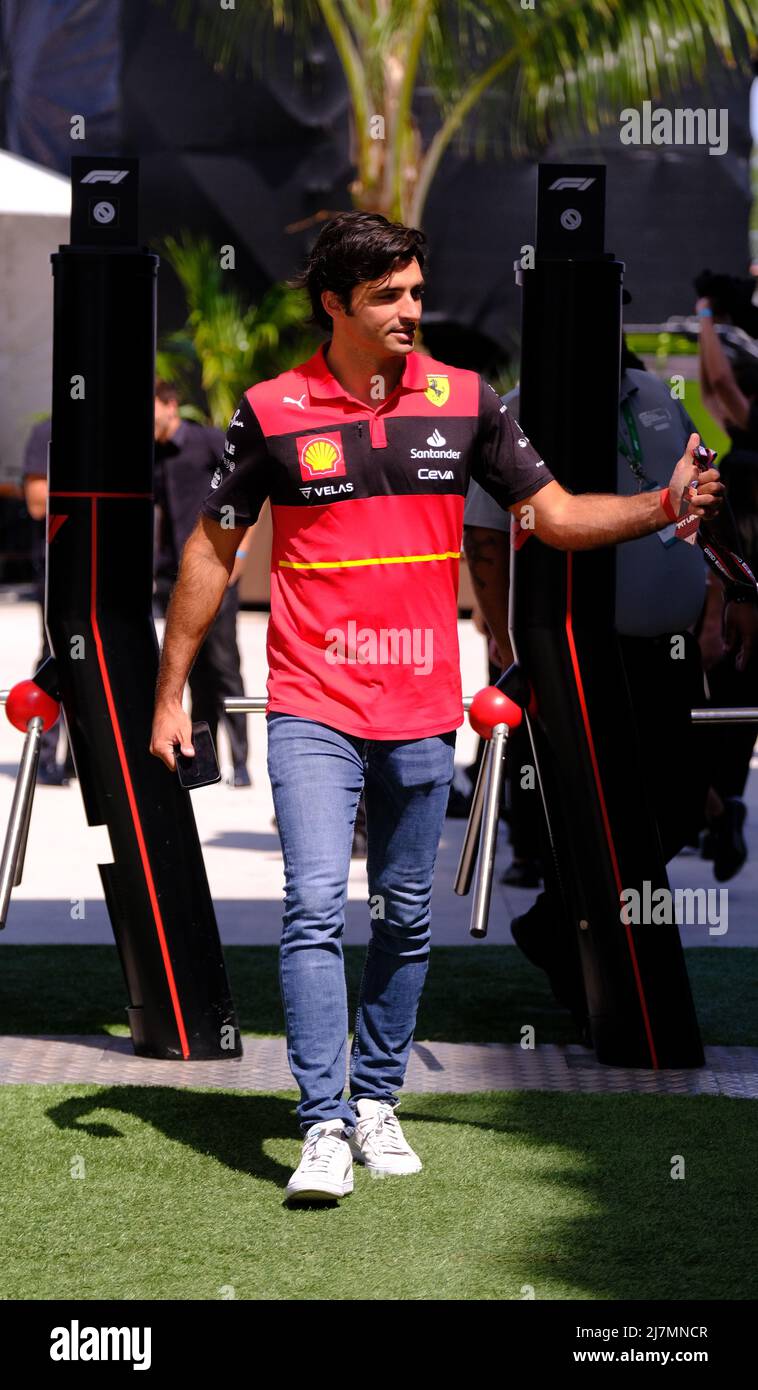 May 6th, 2022: Carlos Sainz, Team Ferrari driver #55 during the Formula ...