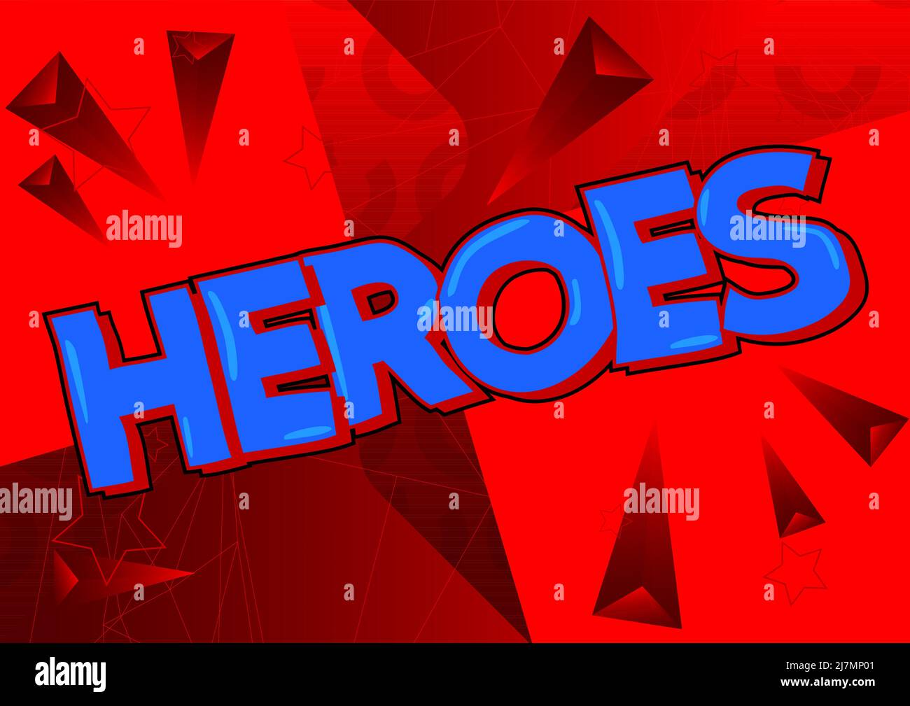 Heroes. Word written with Children's font in cartoon style Stock Vector ...