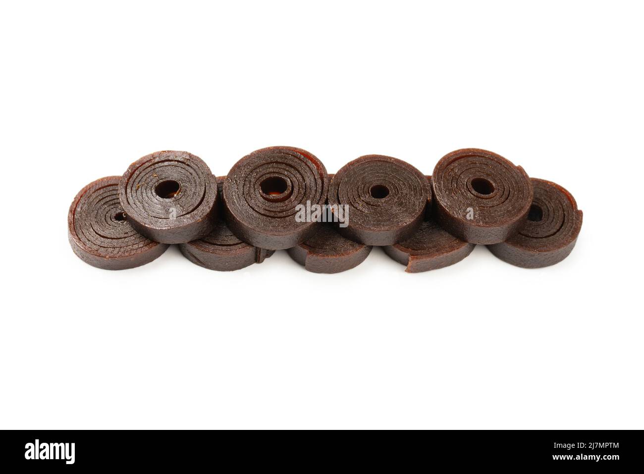 Natural dessert, fruit pastille isolated on a white background. Natural ...