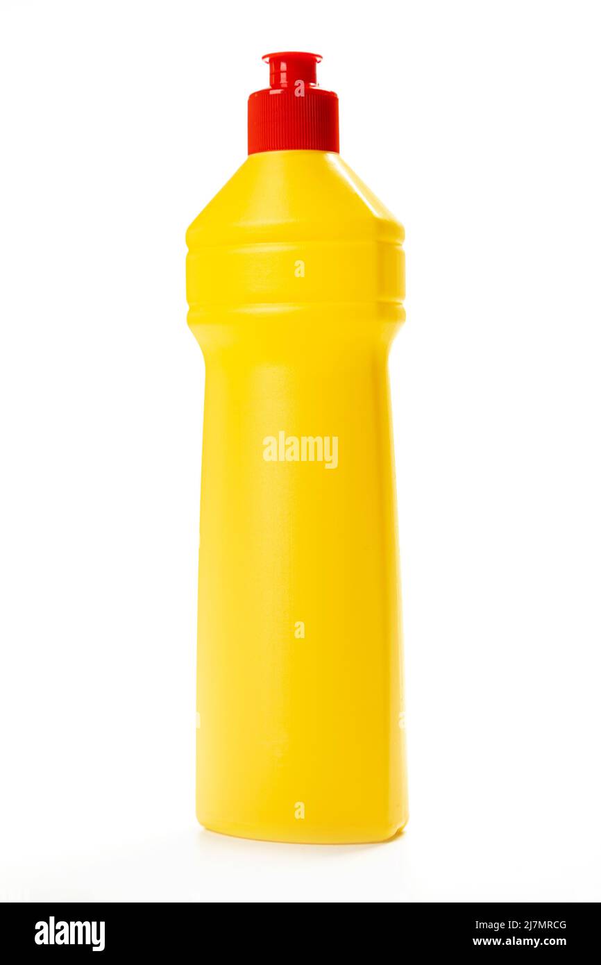 Plastic bottle of cleaning product. Isolated on white background Stock ...