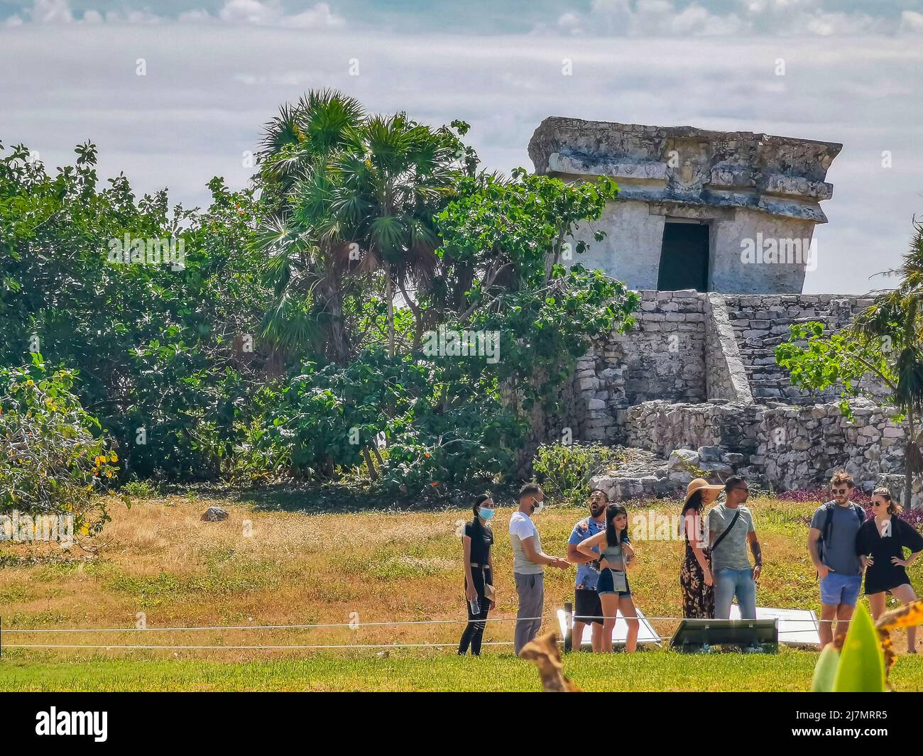 Tulum Mexico 25. March 2022 Ancient Tulum ruins Mayan site with temple ...