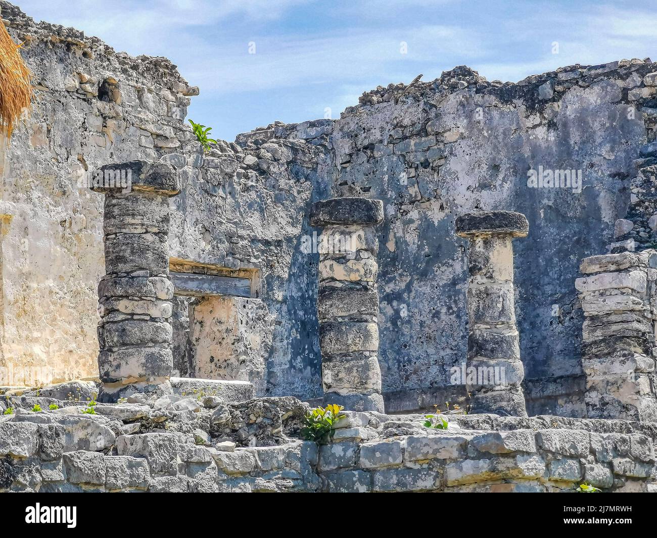 Ancient Tulum ruins Mayan site with temple ruins pyramids and artifacts ...