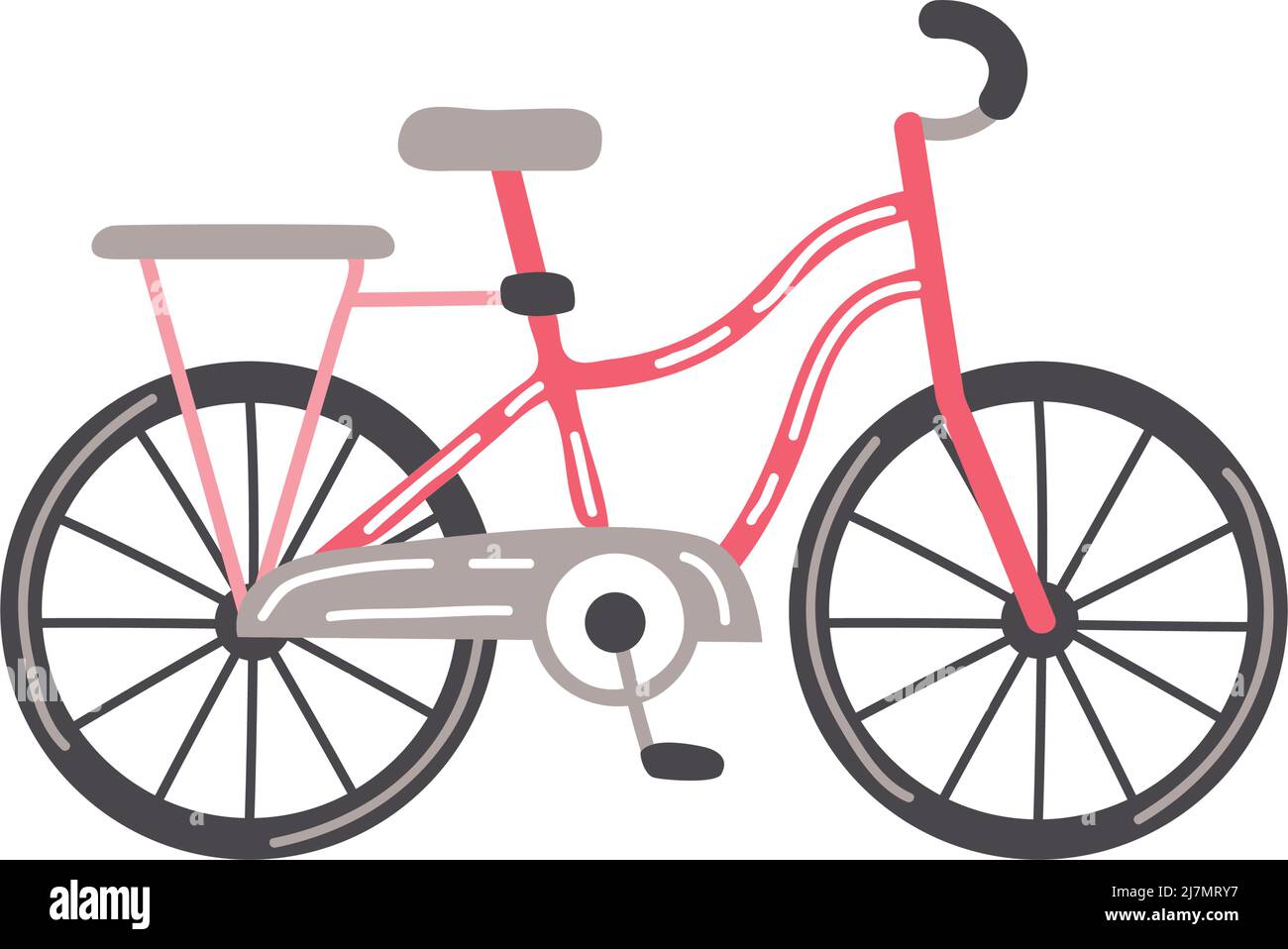 retro red bicycle vehicle icon Stock Vector Image & Art - Alamy