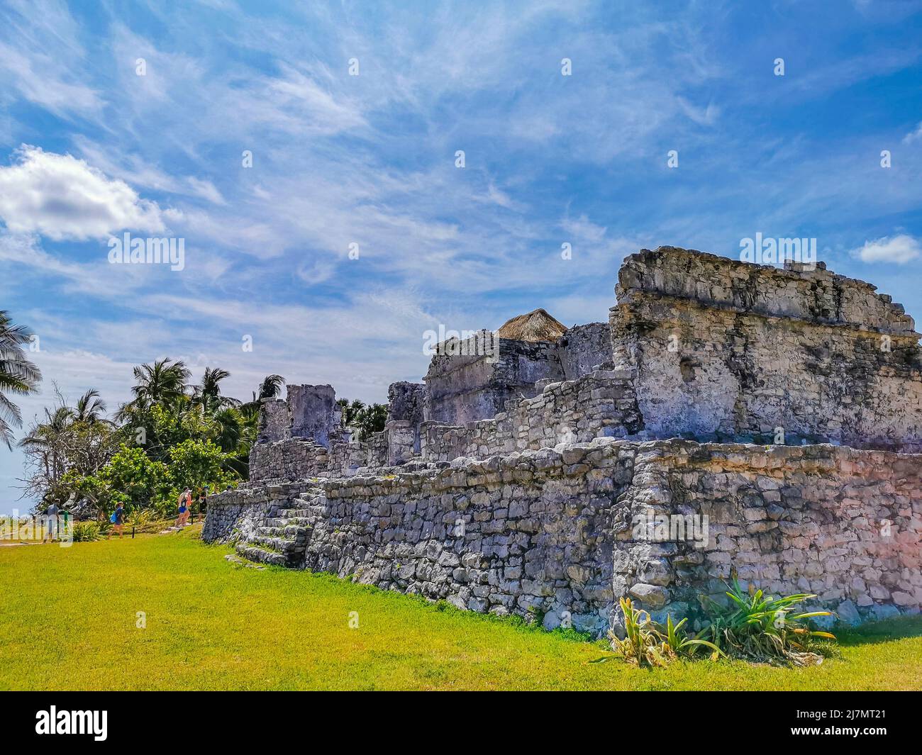 Ancient Tulum ruins Mayan site with temple ruins pyramids and artifacts ...