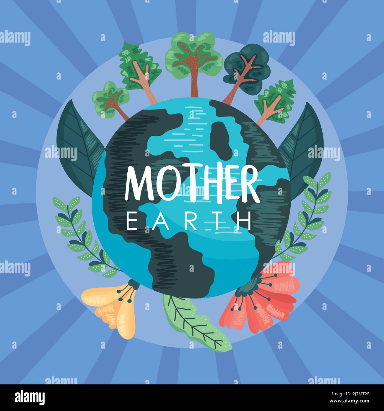 mother earth lettering in earth planet Stock Vector Image & Art - Alamy