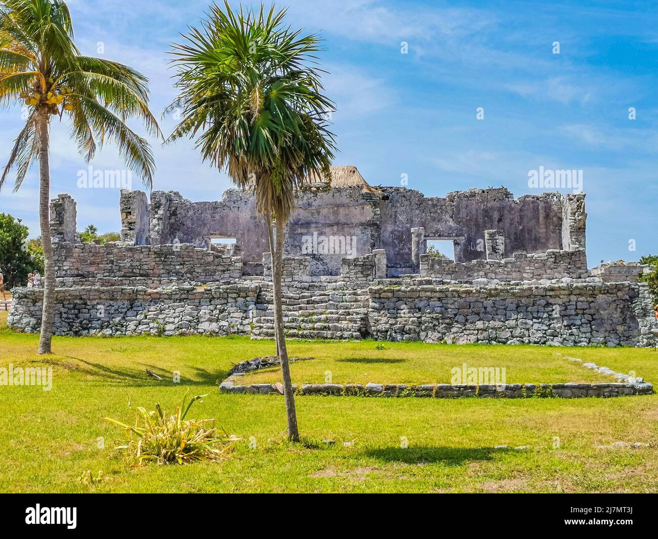Ancient Tulum ruins Mayan site with temple ruins pyramids and artifacts ...