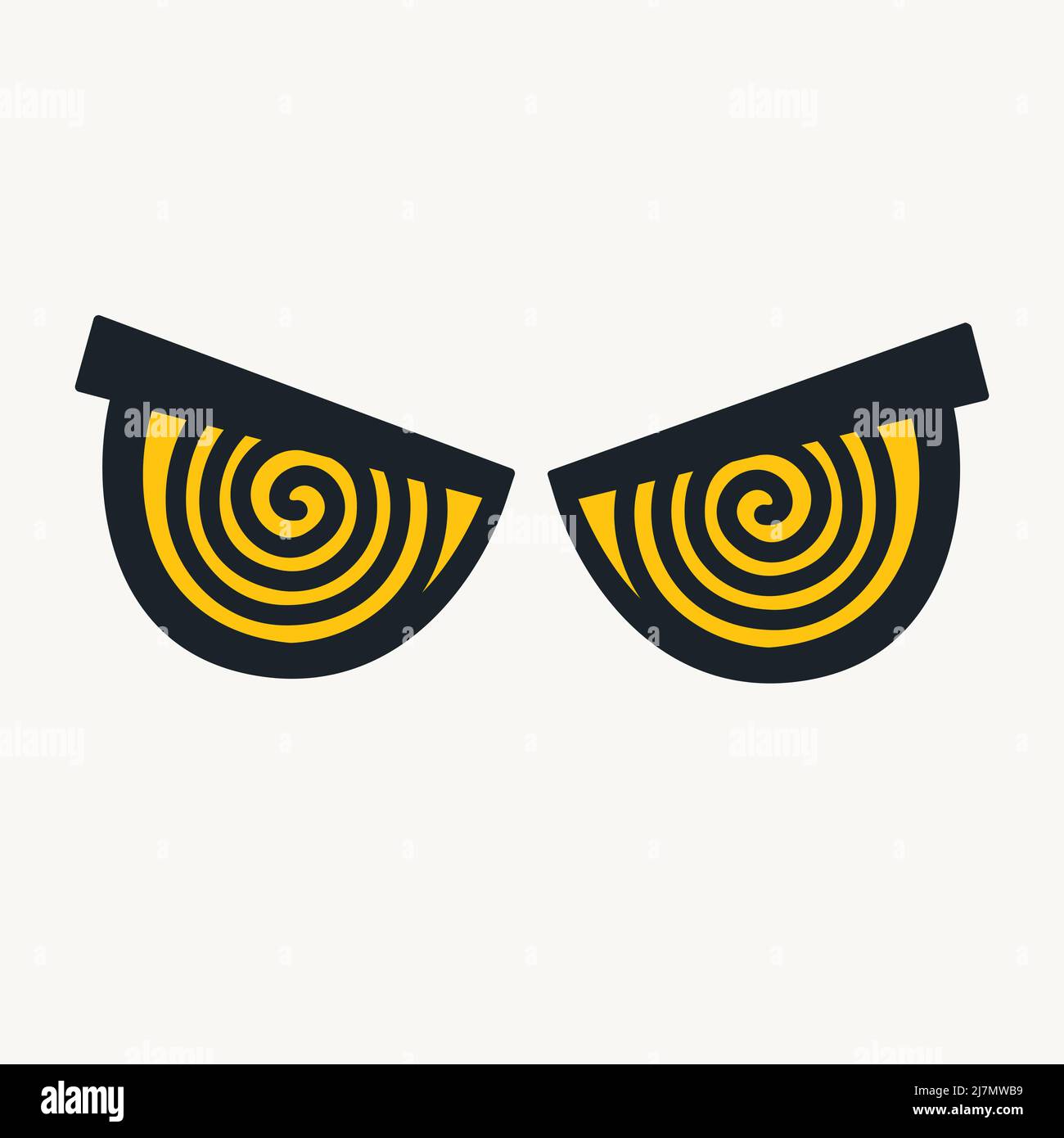 Cartoon vector funny cute Comic characters, hypnosis eyes Stock Vector ...