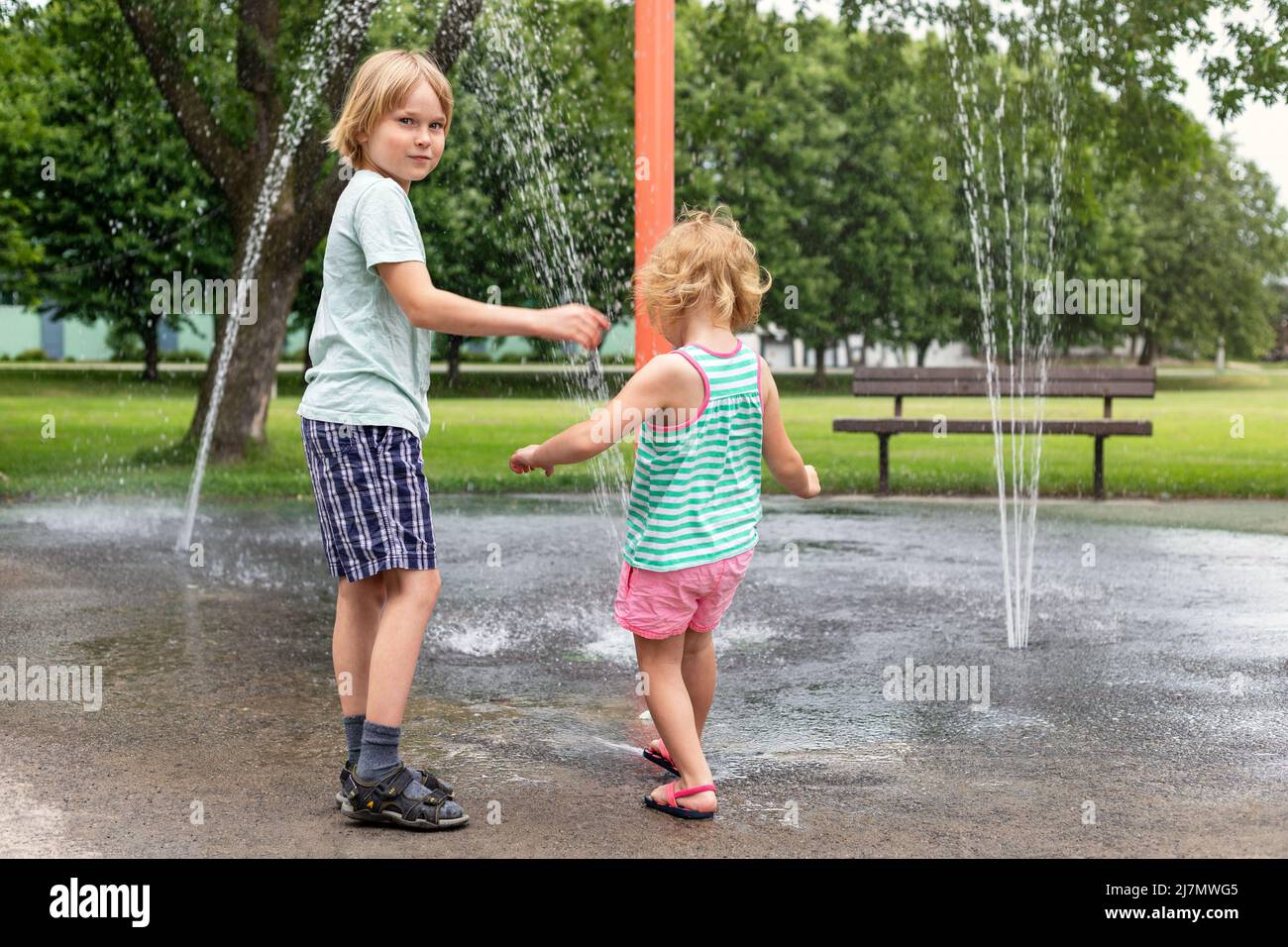 Summer holidays with small kids hi-res stock photography and images - Alamy