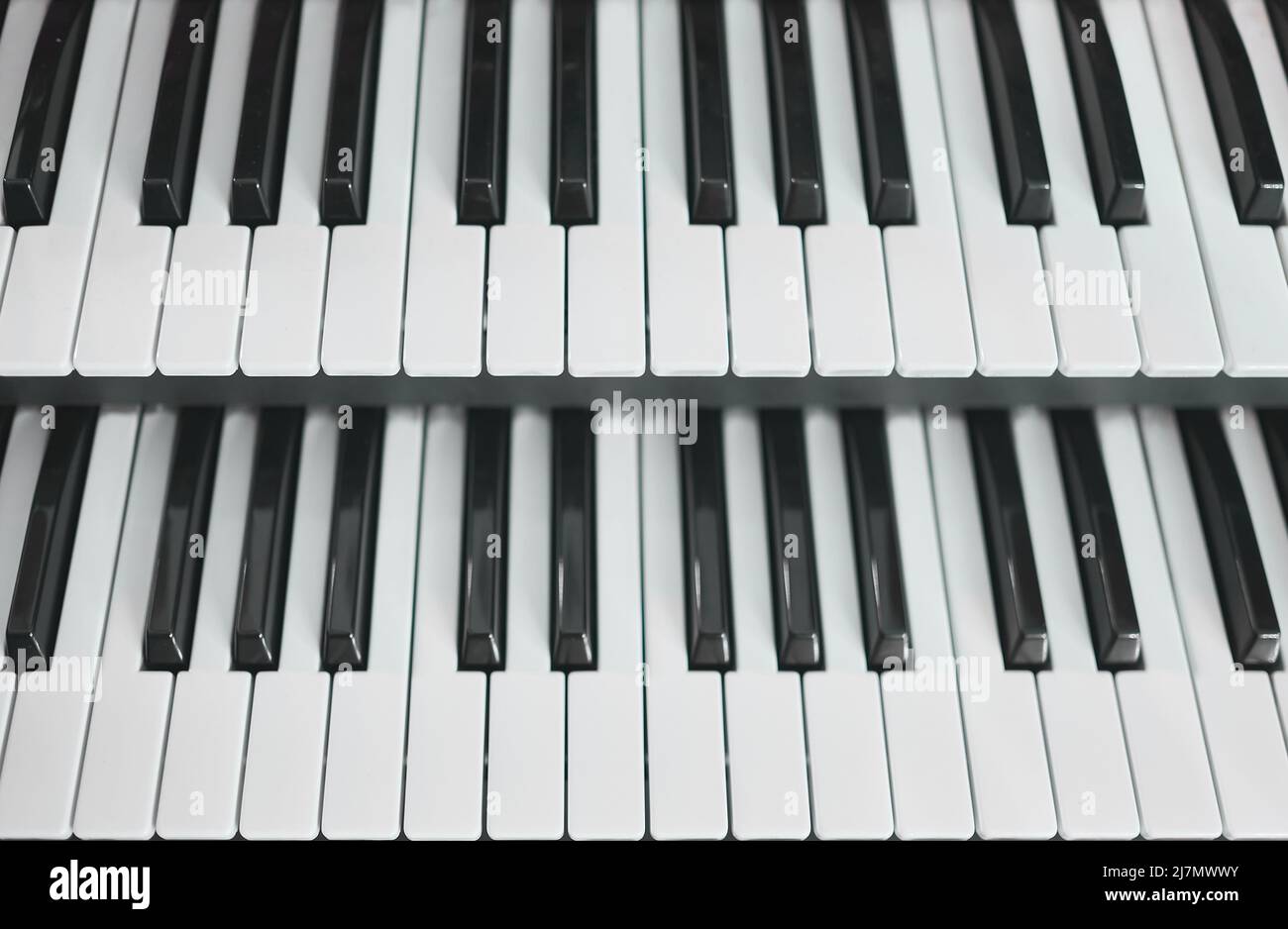 detail of a keyboards, console, pedals of an organ in a church Stock ...