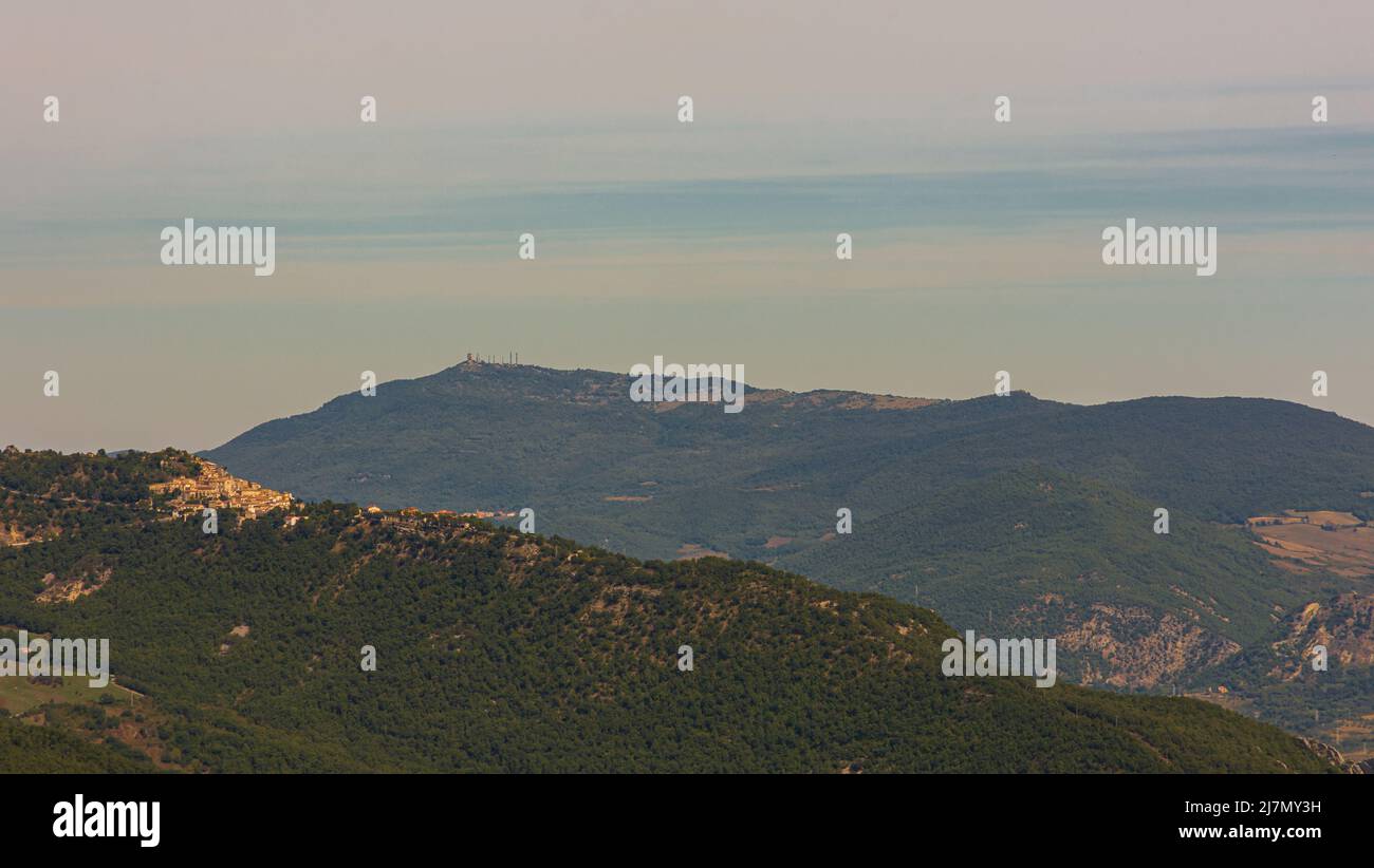 Landscapes of Abruzzo. View from the viewpoint of the Rio Verde ...