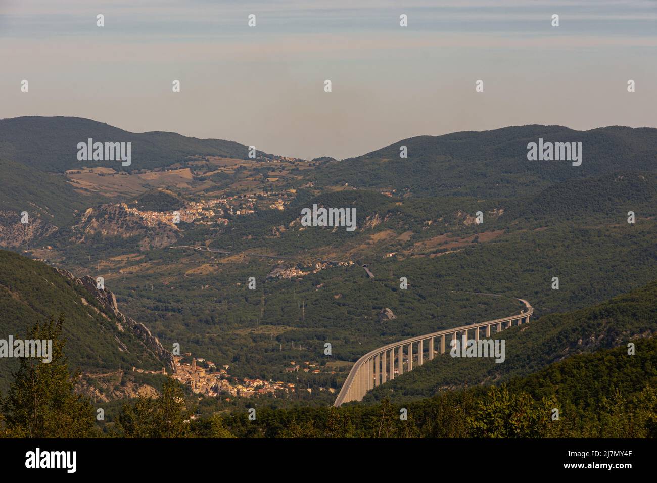 Landscapes of Abruzzo. View from the viewpoint of the Rio Verde ...