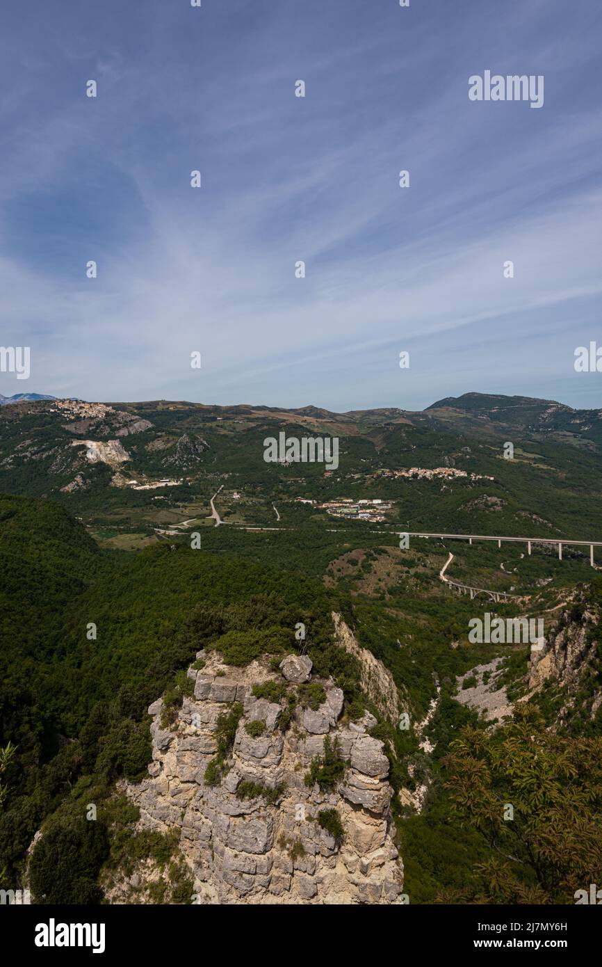 Landscapes of Abruzzo. View from the viewpoint of the Rio Verde ...