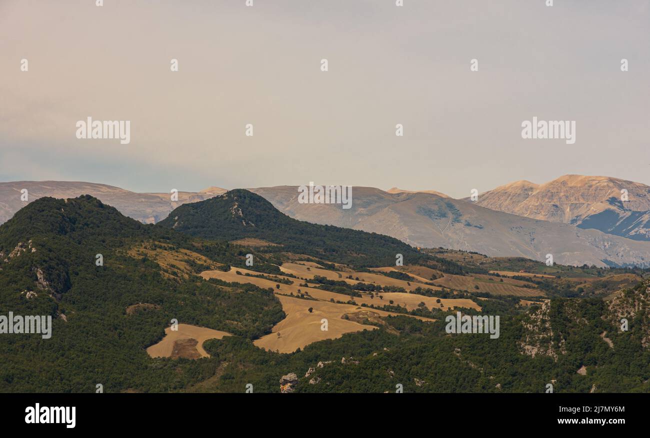 Landscapes of Abruzzo. View from the viewpoint of the Rio Verde ...