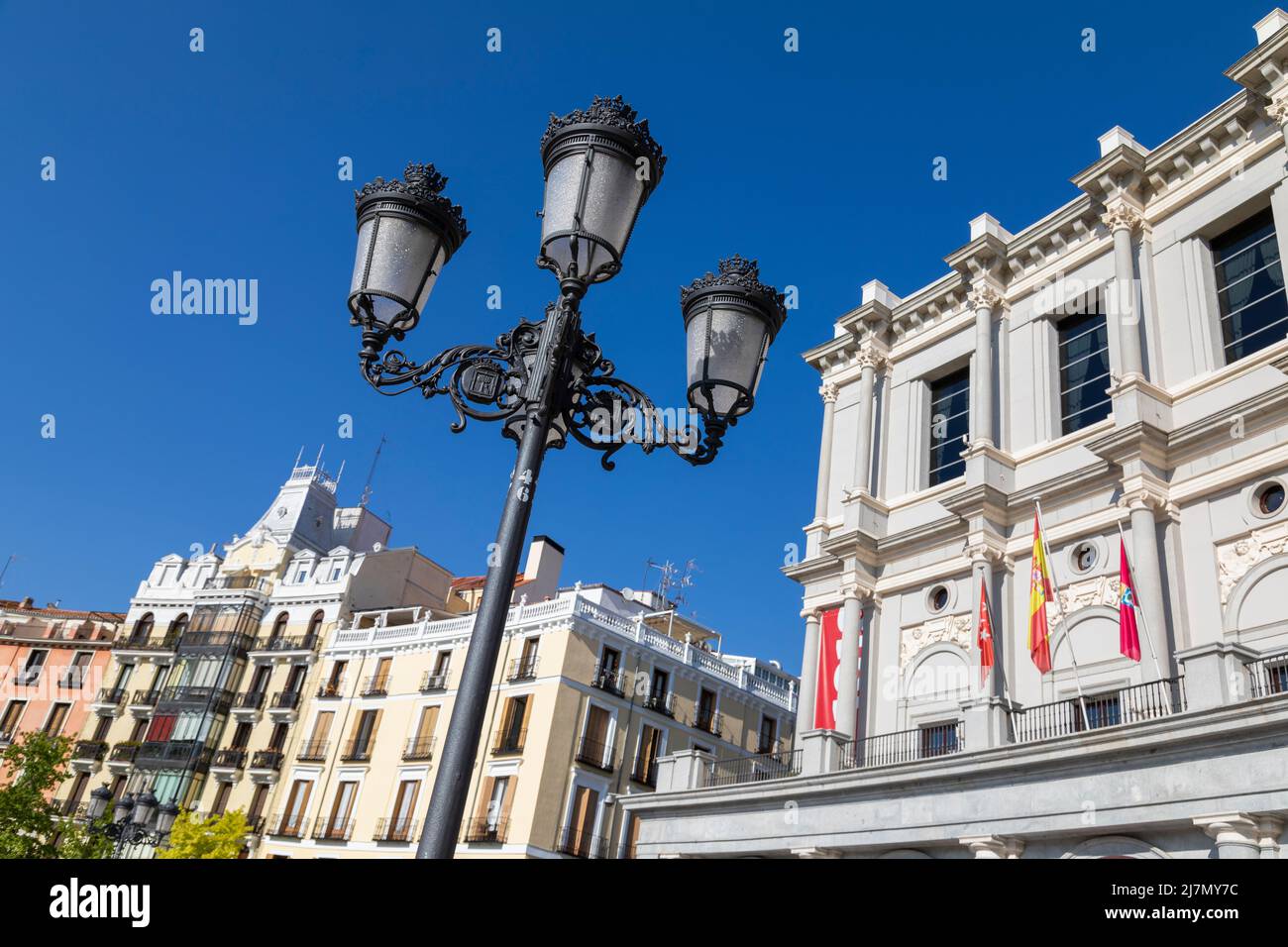 Teatro Real (Madrid's Opera House) and buildings as seen from the Plaza ...