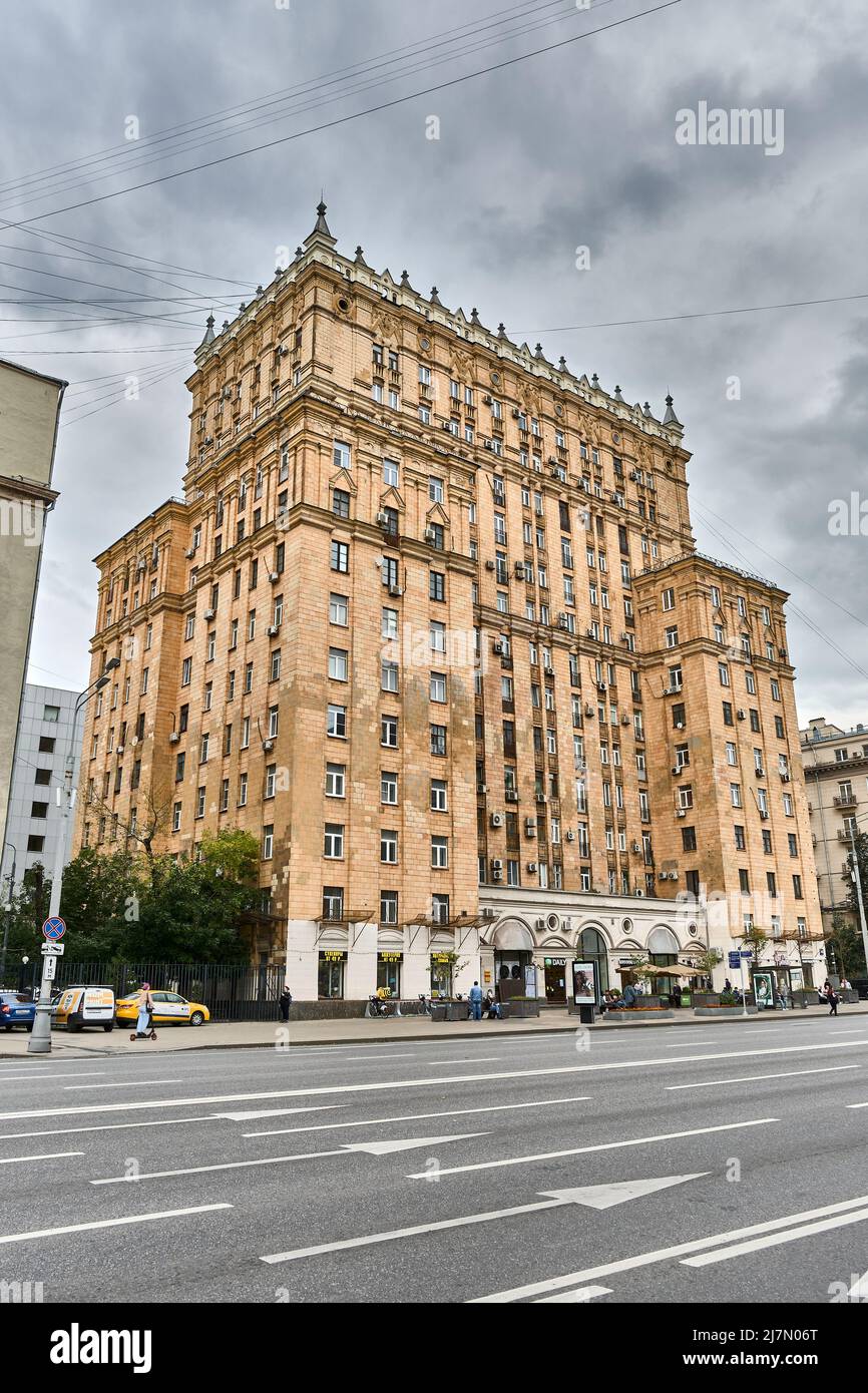 Multistory apartment building built in the Stalin Empire style in 1954 ...