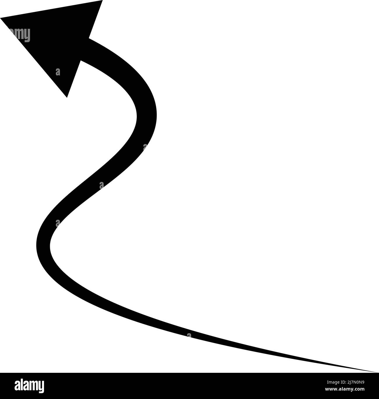 An ascending arrow icon. Increase and advance. Editable vector Stock ...