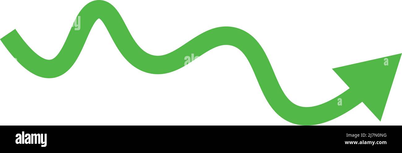 Curved green arrow icon. Editable vector Stock Vector Image & Art - Alamy
