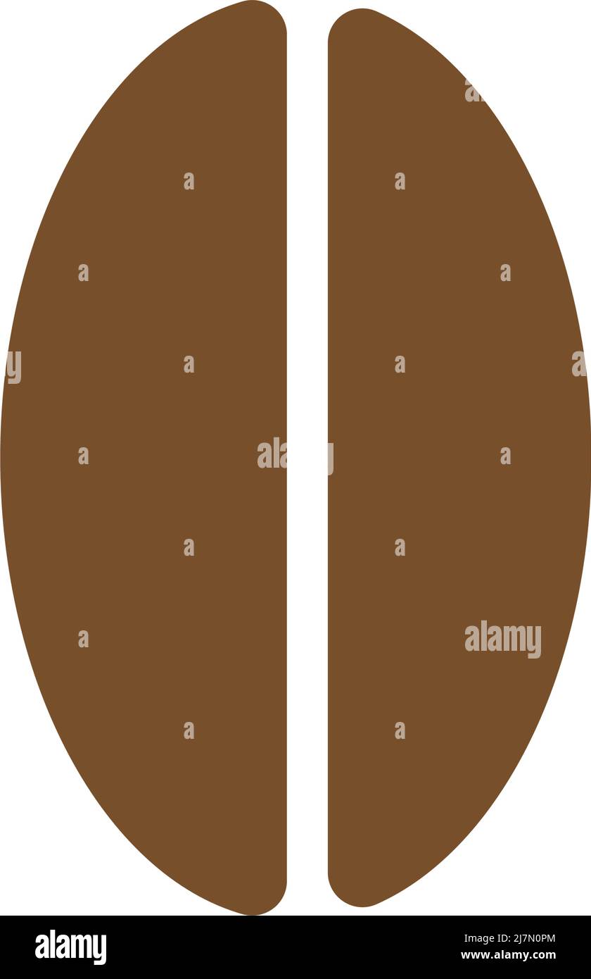 Brown coffee bean icon. Coffee raw material. Editable vector Stock ...