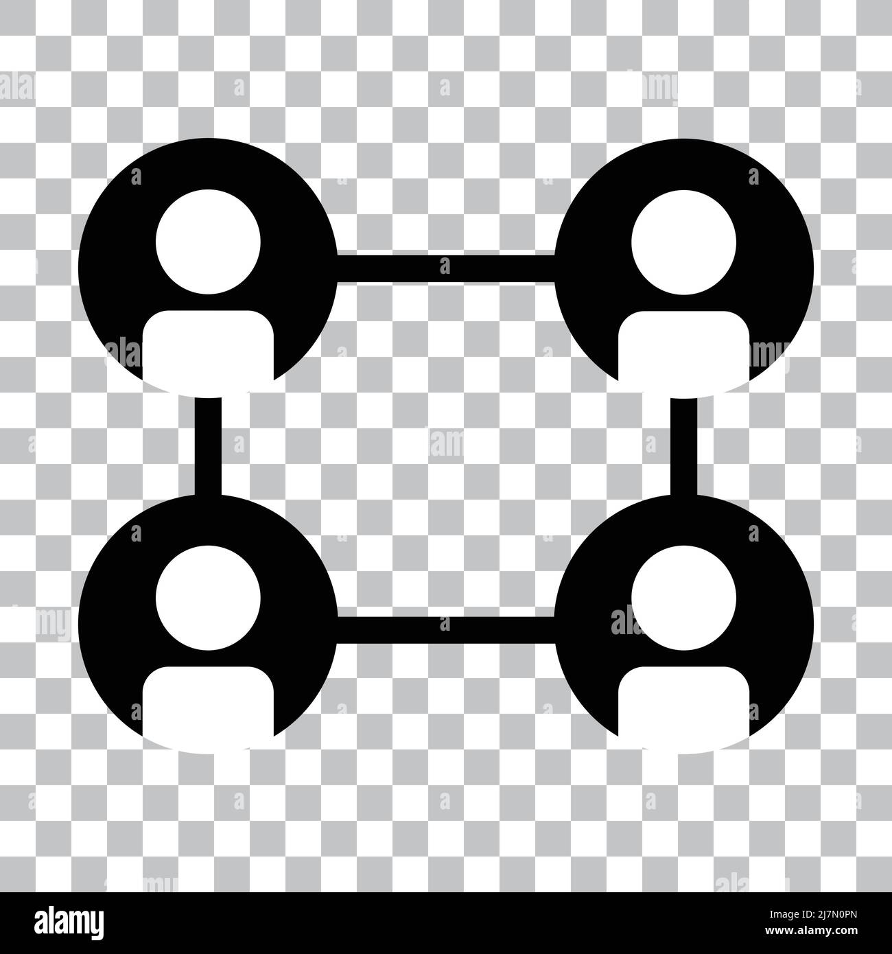 A human connection separated from the background of the projection ...