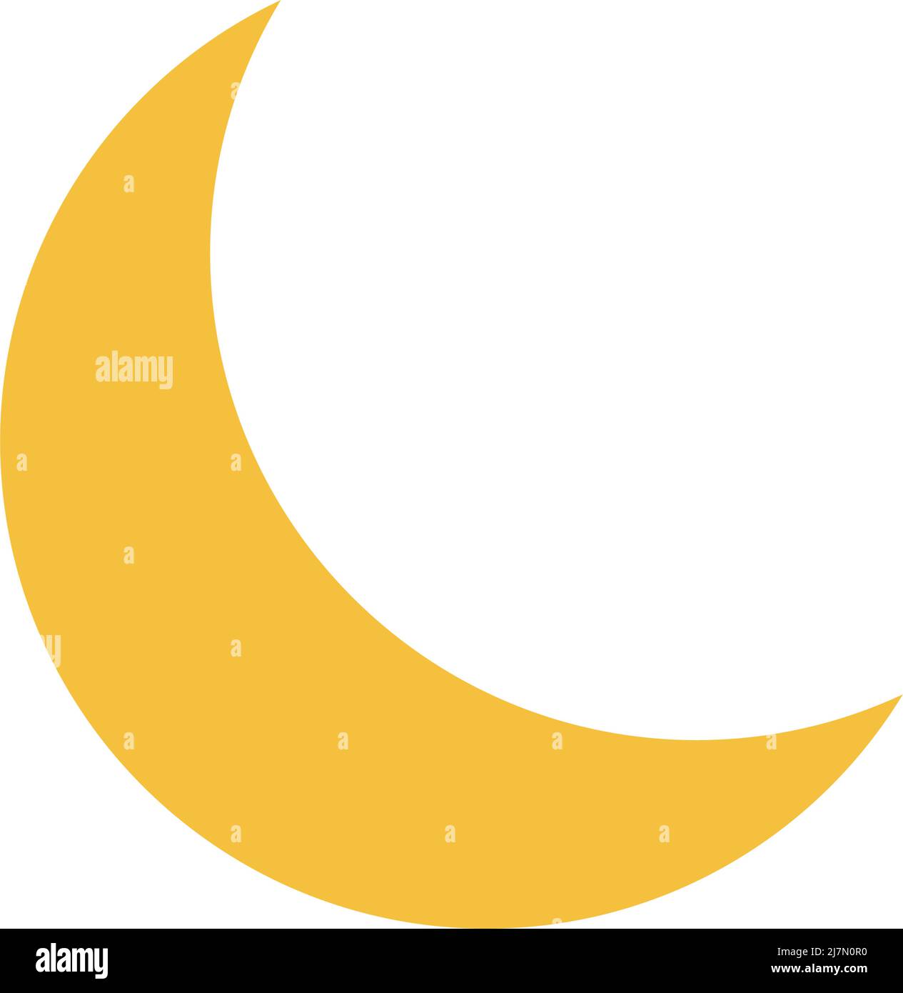 Simple yellow crescent icon. Editable vector Stock Vector Image & Art ...