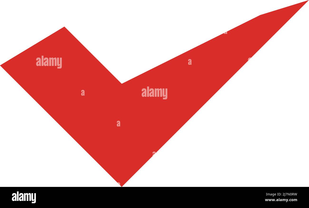 Red tick icon. Check mark vector. Editable vector Stock Vector Image ...