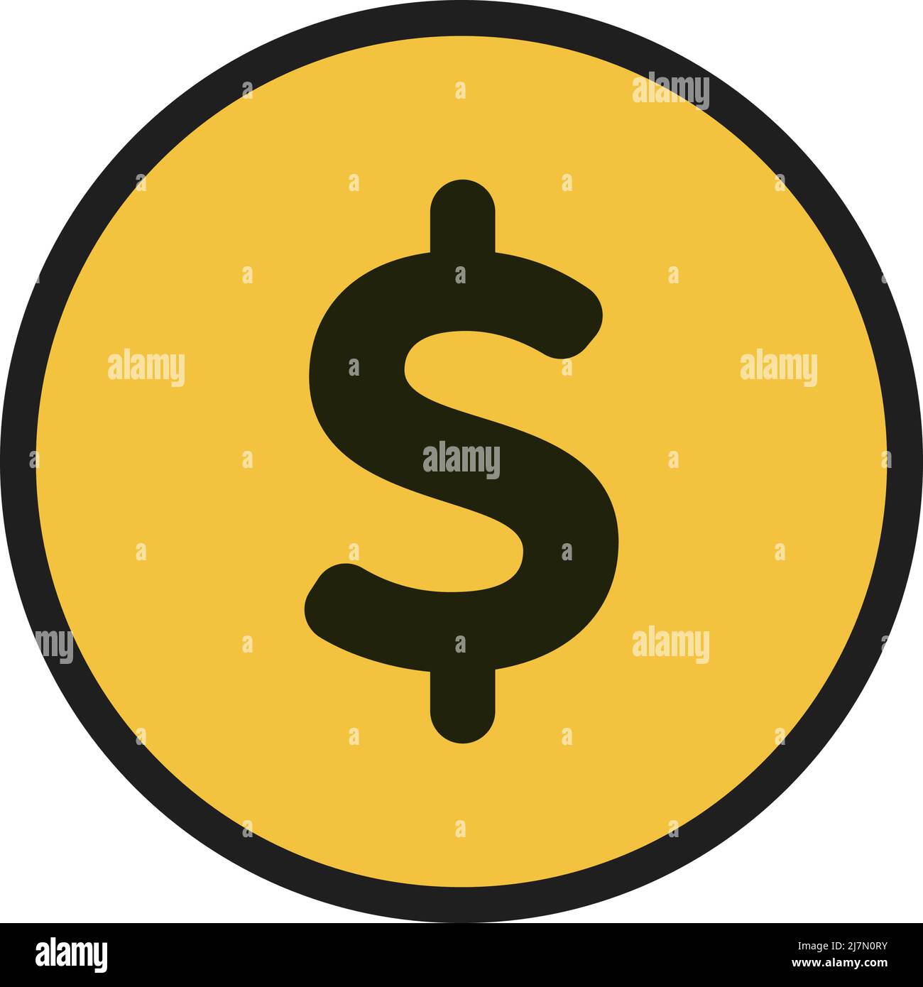 American dollar coin Stock Vector Images - Alamy