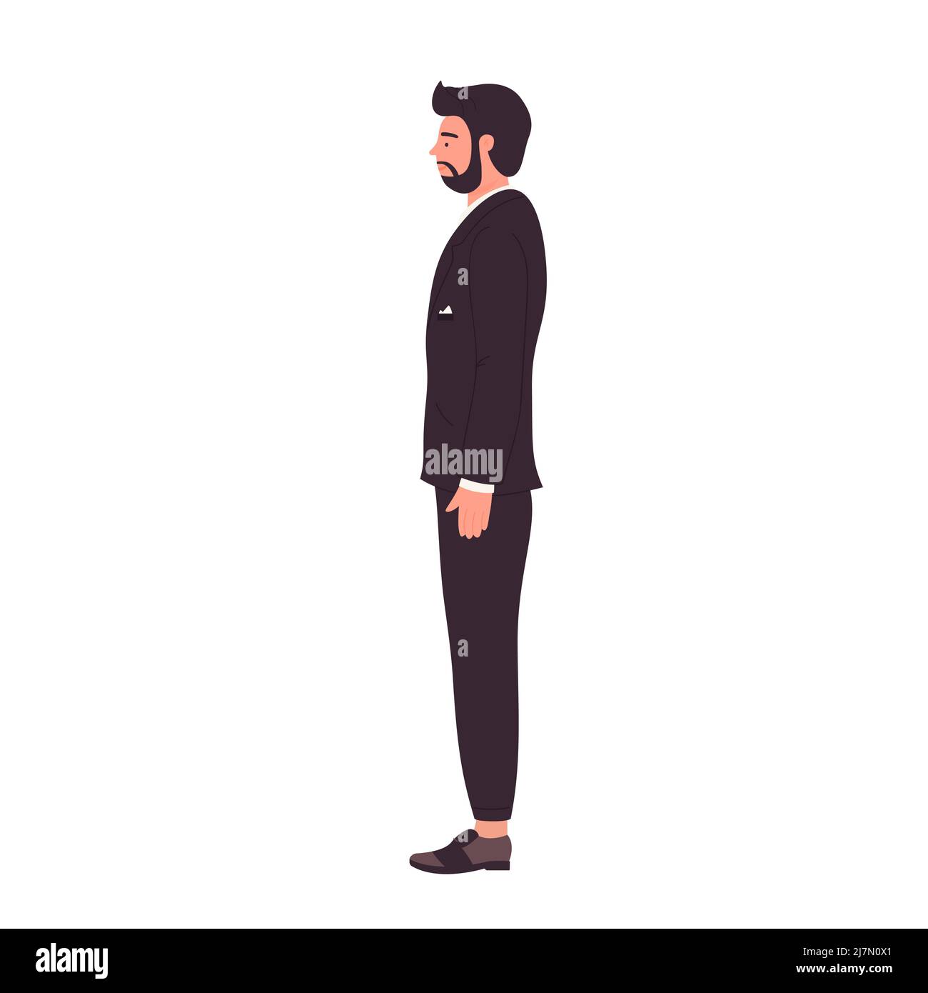 Smart man in suit back view Stock Vector Images - Alamy