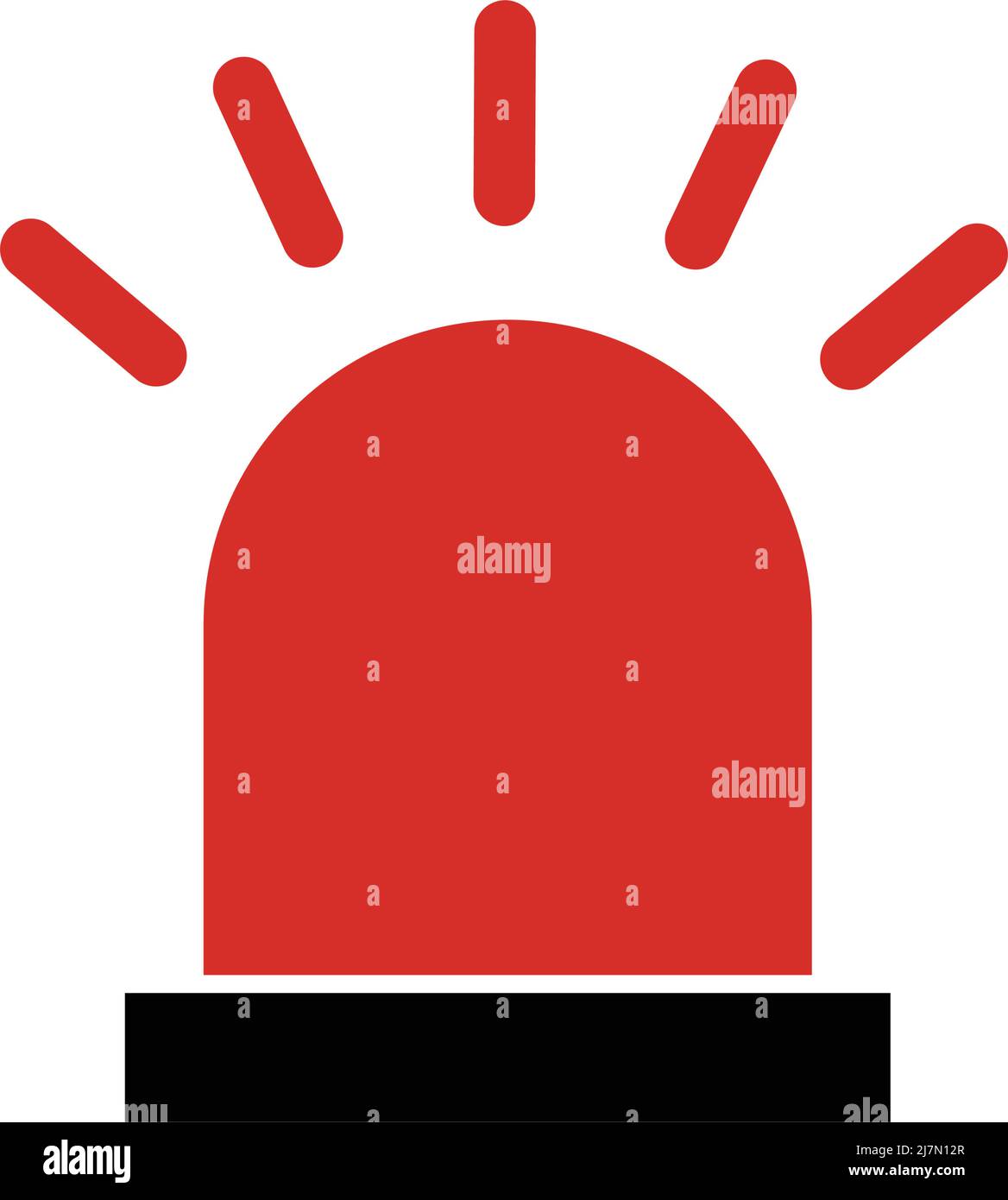 Red light icon indicating danger or warning. Editable vector Stock ...