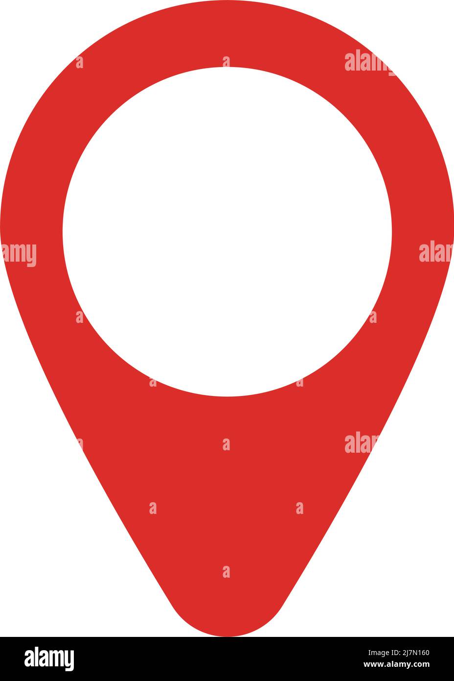 Rounded map pin icon. Editable vector Stock Vector Image & Art - Alamy