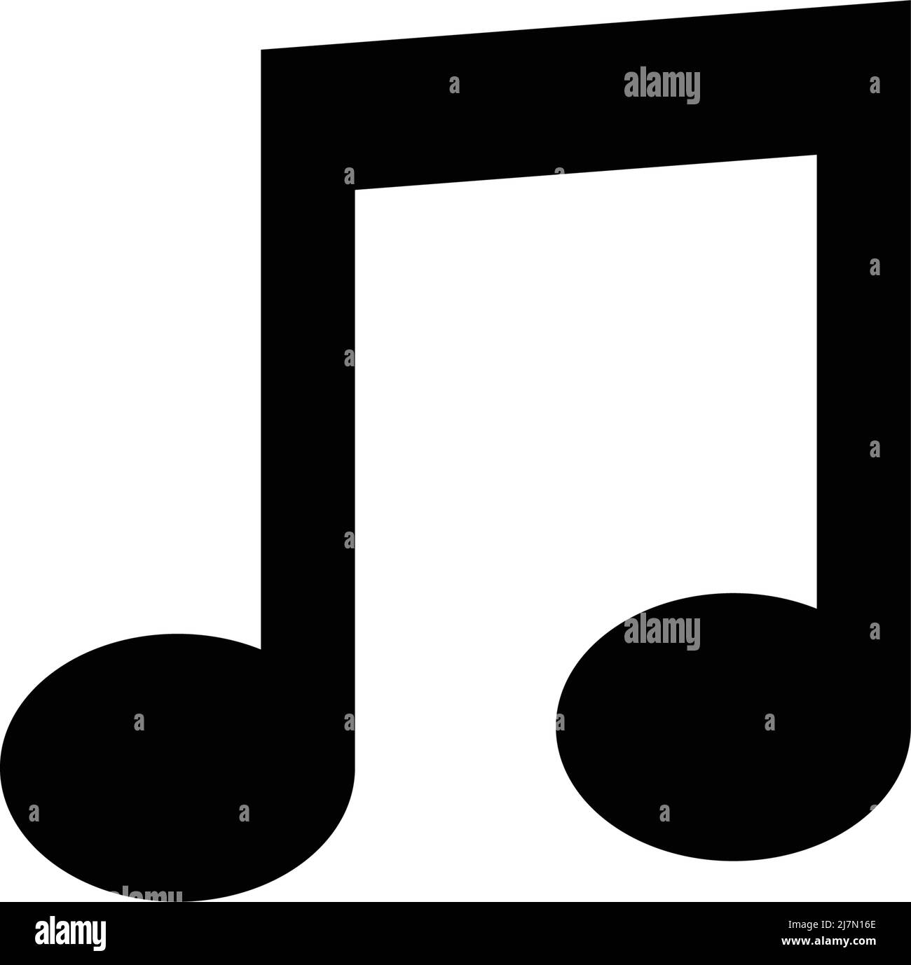 Black music note icon. Editable vector Stock Vector Image & Art - Alamy