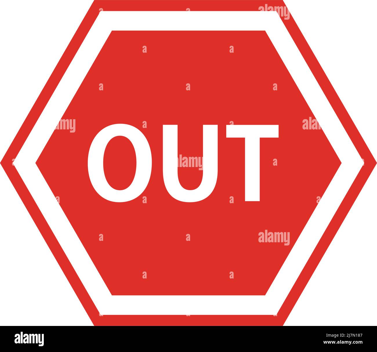 The word OUT in a red sign. Editable vector Stock Vector Image & Art ...