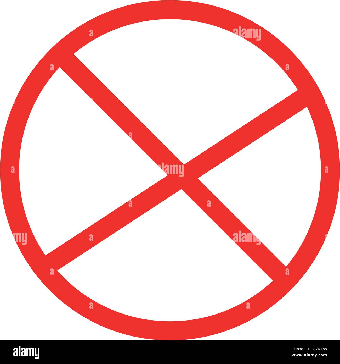 Cross marked forbidden sign icon. Editable vector Stock Vector Image ...