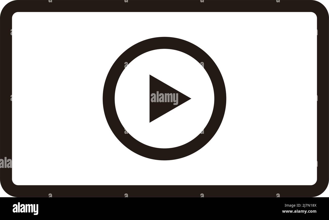 Display and play button icon. Editable vector Stock Vector Image & Art ...