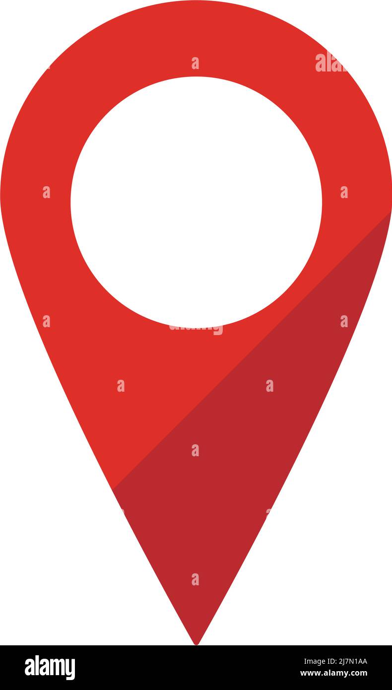 Modern map icon in red. Editable vector Stock Vector Image & Art - Alamy