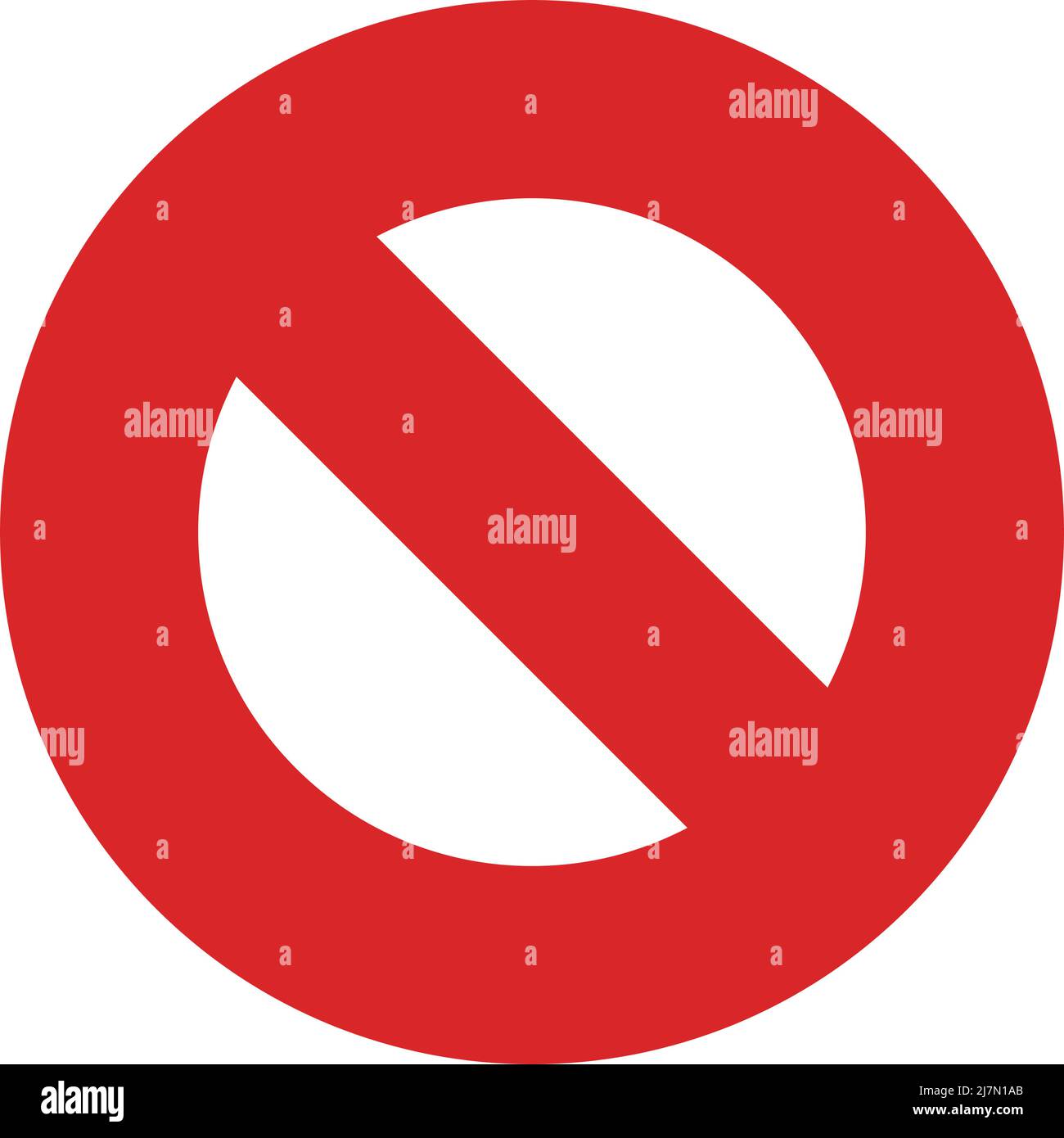 A sign of prohibition or regulation. Stop sign. Editable vector Stock ...