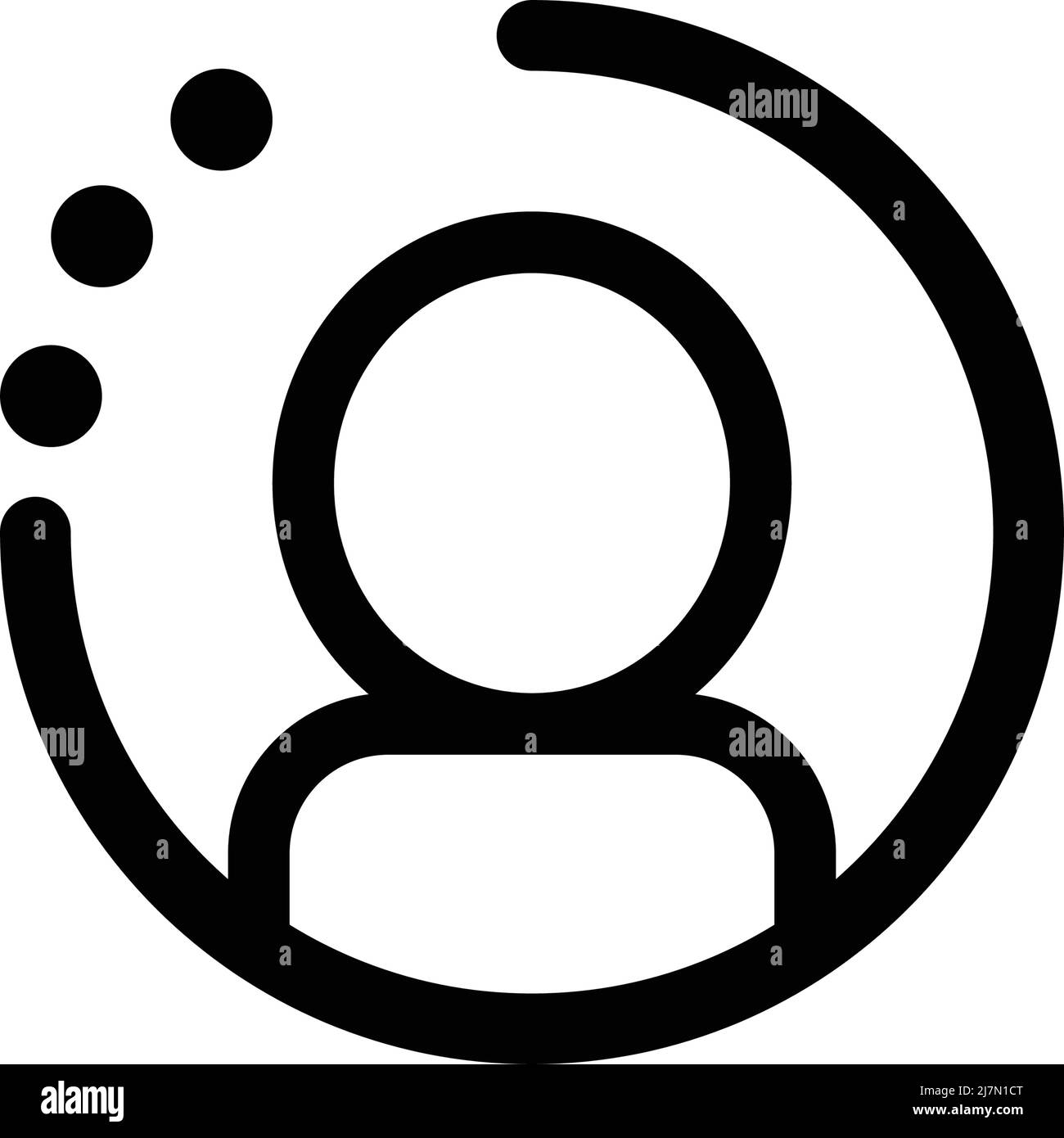 Modern profile icon. User and account icon. Editable vector Stock ...