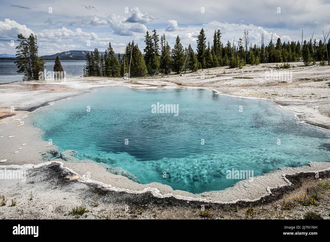 Yellowstone abyss pool Stock Photo - Alamy