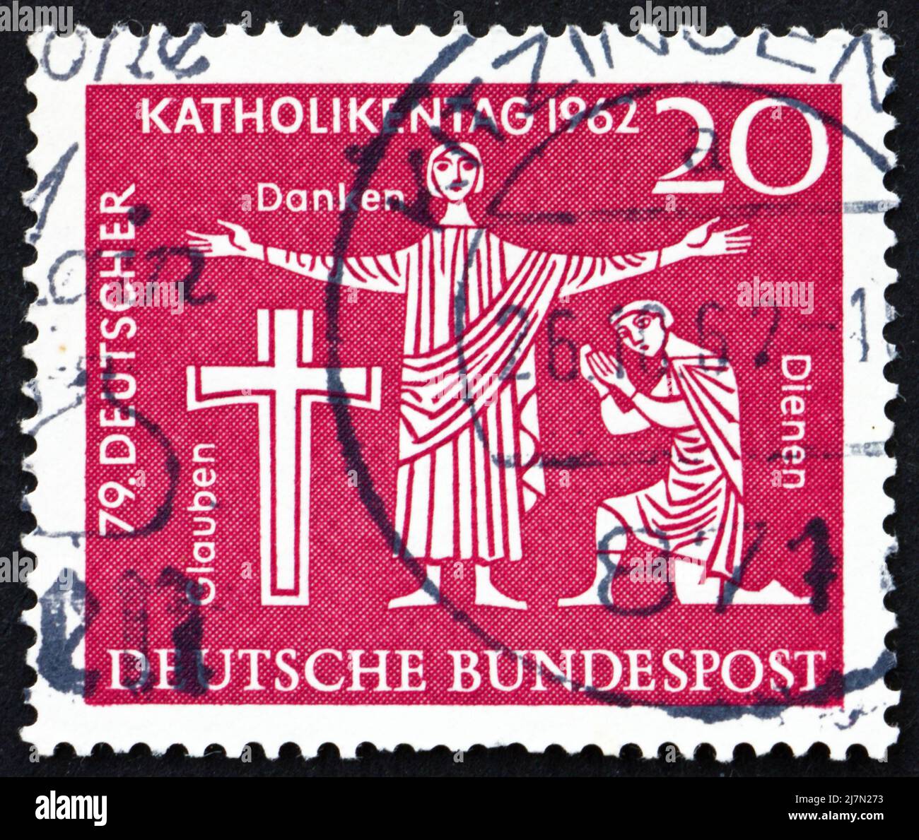 GERMANY - CIRCA 1962: a stamp printed in the Germany shows Faith ...